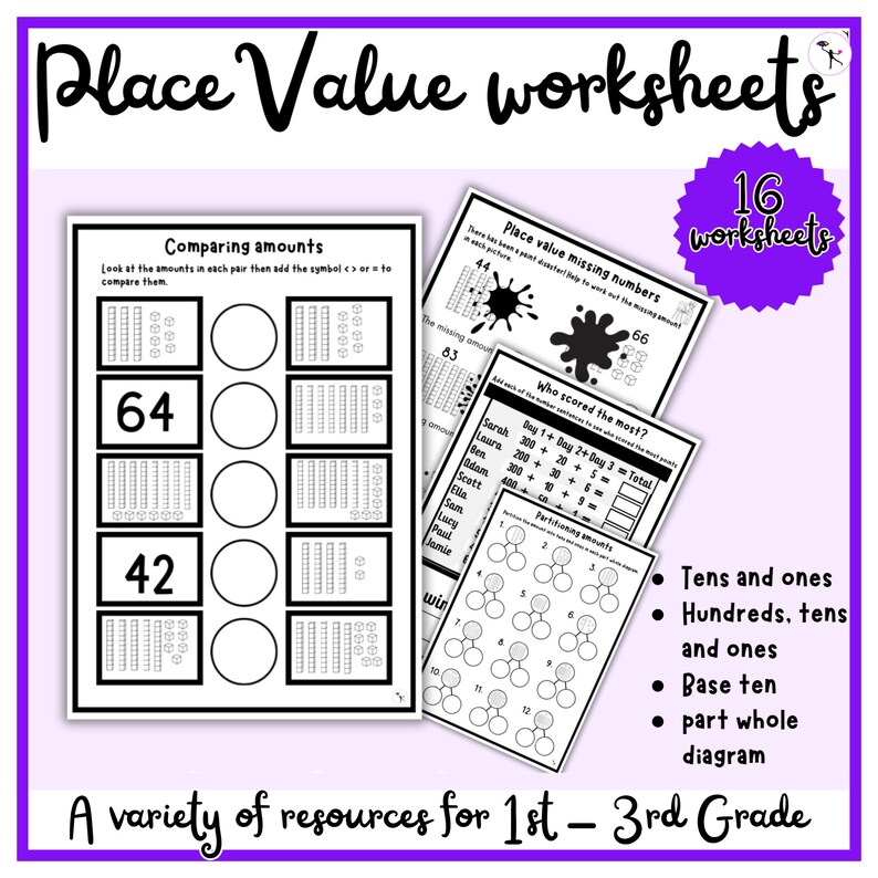 Place Value Bundle Math Printables Math Manipulatives Printable ...
