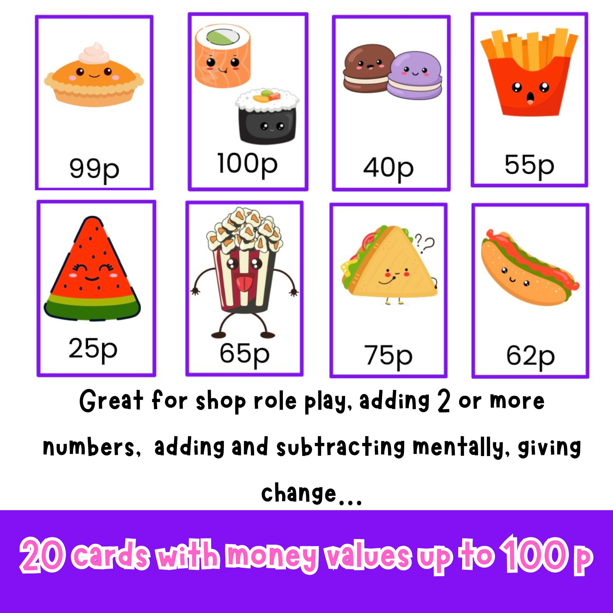 Learning Money: Math Printable Printable Flashcards for Kids Money ...