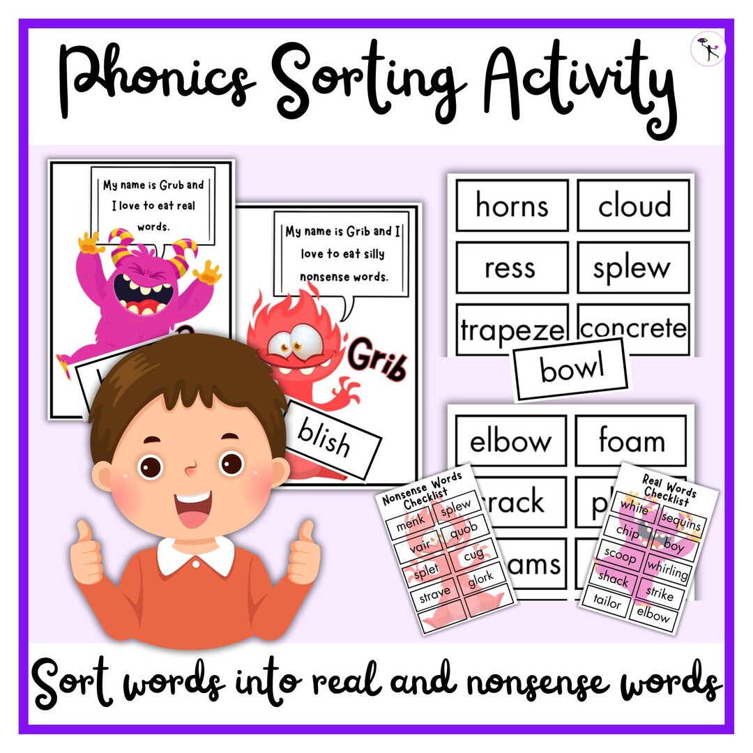 Phonics Flashcards Printable Educational Sorting Activity for EYFS and ...