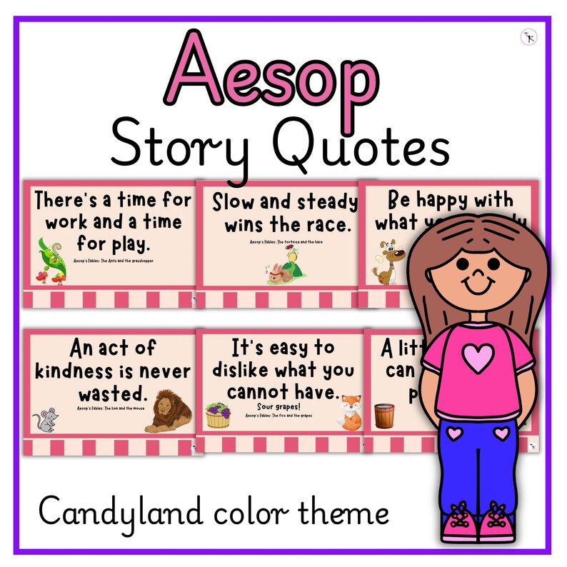 Aesops Fables Themed Classroom Decor With Quotes and Flashcards - Etsy