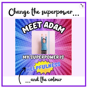 Superhero Classroom Display and Photo Template for Bulletin Board Decor ...