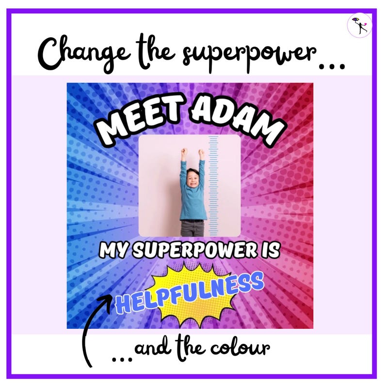 Superhero Classroom Display and Photo Template for Bulletin Board Decor ...