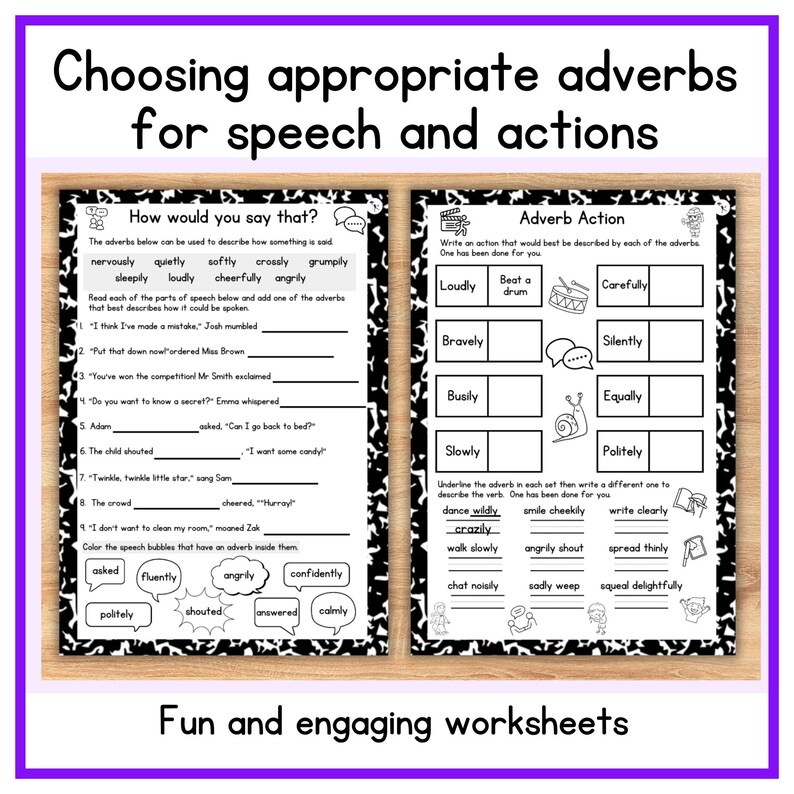 Printable Adverb Worksheets: Elementary English Grammar for Primary ...