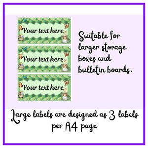 Jungle Themed Classroom Labels: Printable Labels; Classroom Labels ...