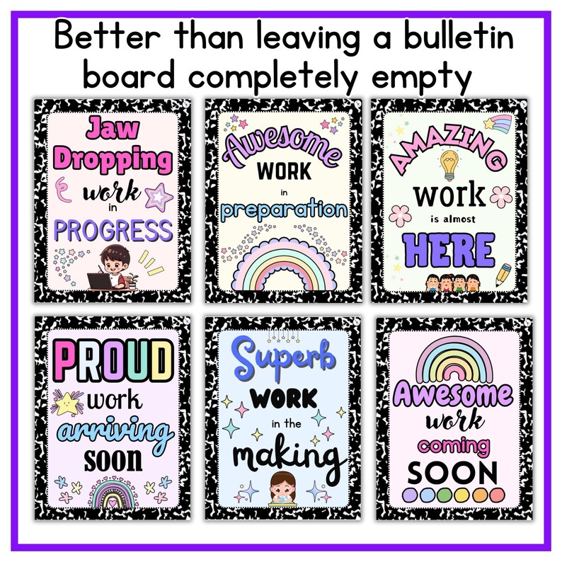 Inspiring Composition Notebook Classroom Posters: Motivational Bulletin ...