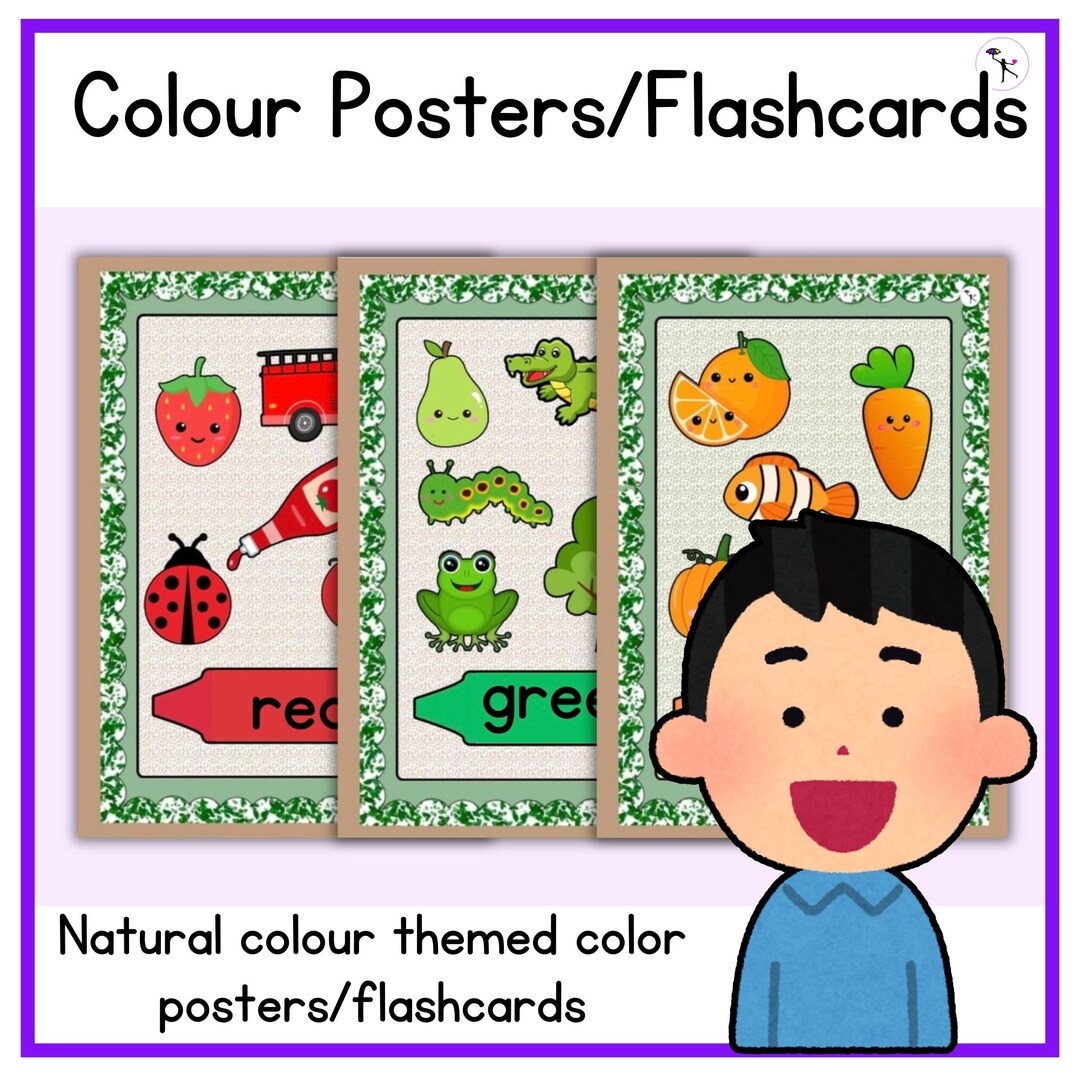Printable Color Flashcards: Preschool & Kindergarten Learning Posters ...
