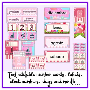 Spanish Classroom Decor: Candyland Classroom Theme; Alphabet Flashcards ...