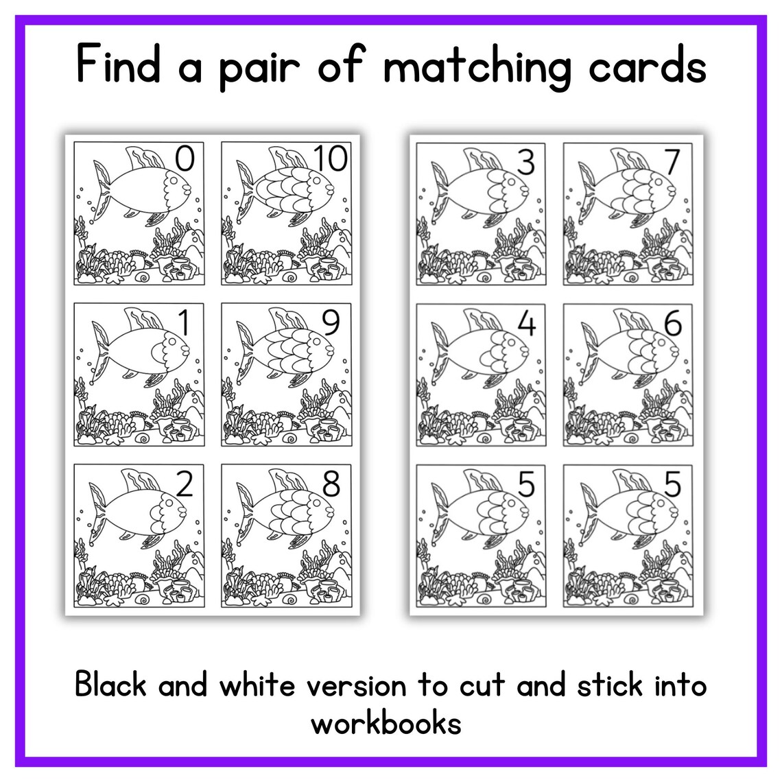 Rainbow Fish Number Bonds Flashcards and Mats: KS1 Math Learning for ...