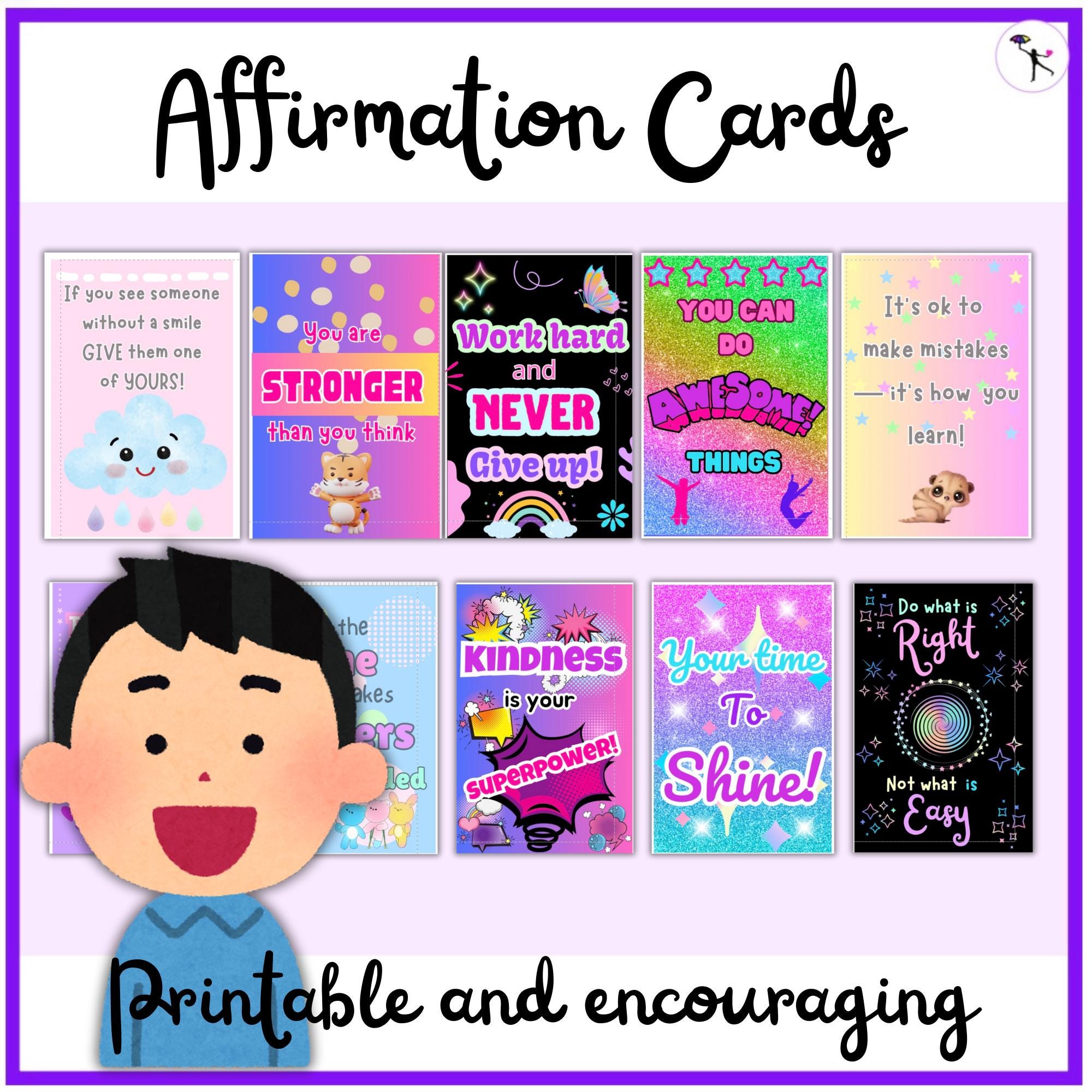 Affirmation Cards Printable: Affirmation Station; Growth Mindset ...