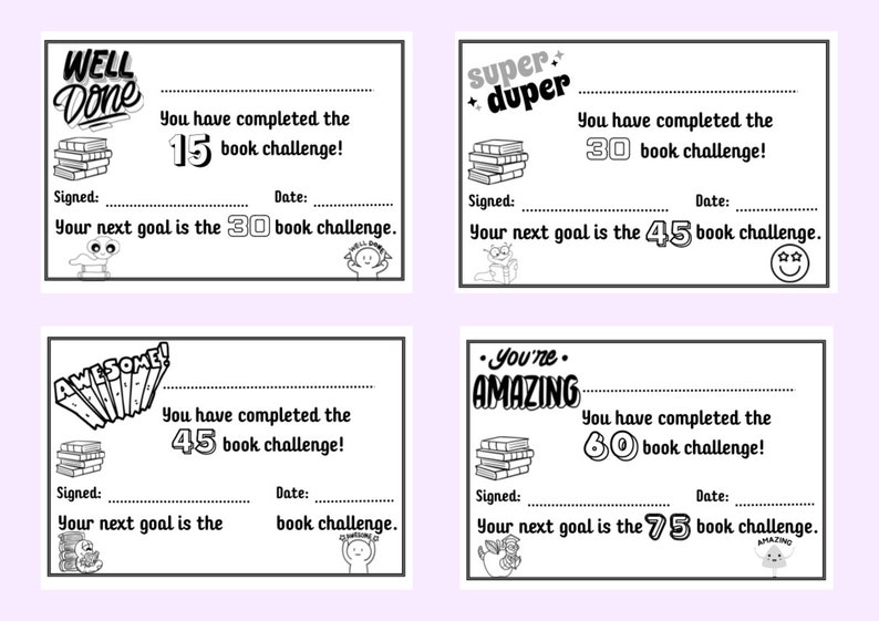 Reading Log Bookmarks: Reading Tracker Reading Challenge School ...