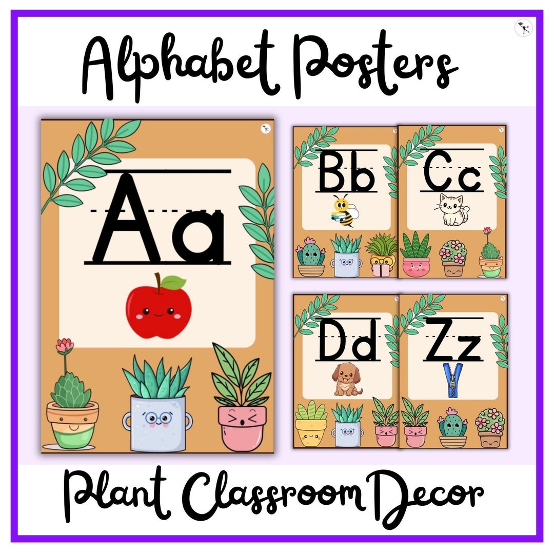 ABC Flashcards Printable Decor Alphabet Posters for Classroom Display ...