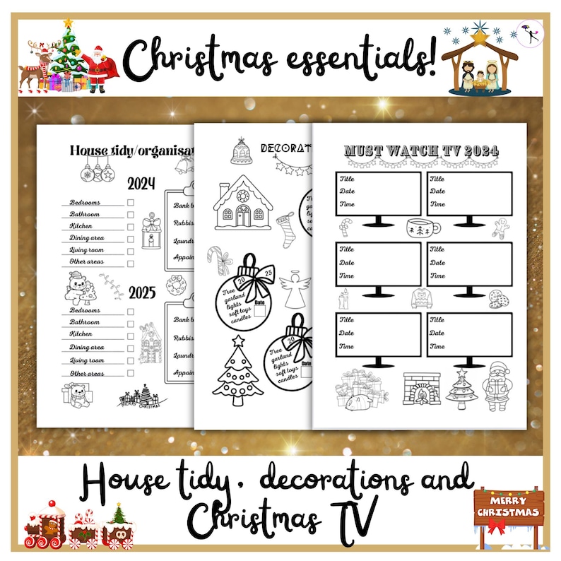 Printable Holiday Planner and Christmas Card Address Book and Tracker ...