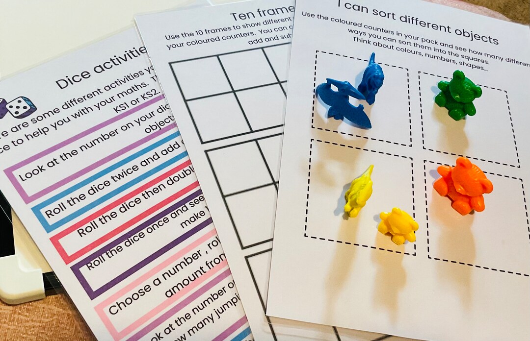 Maths Homework Counting Pack - Etsy