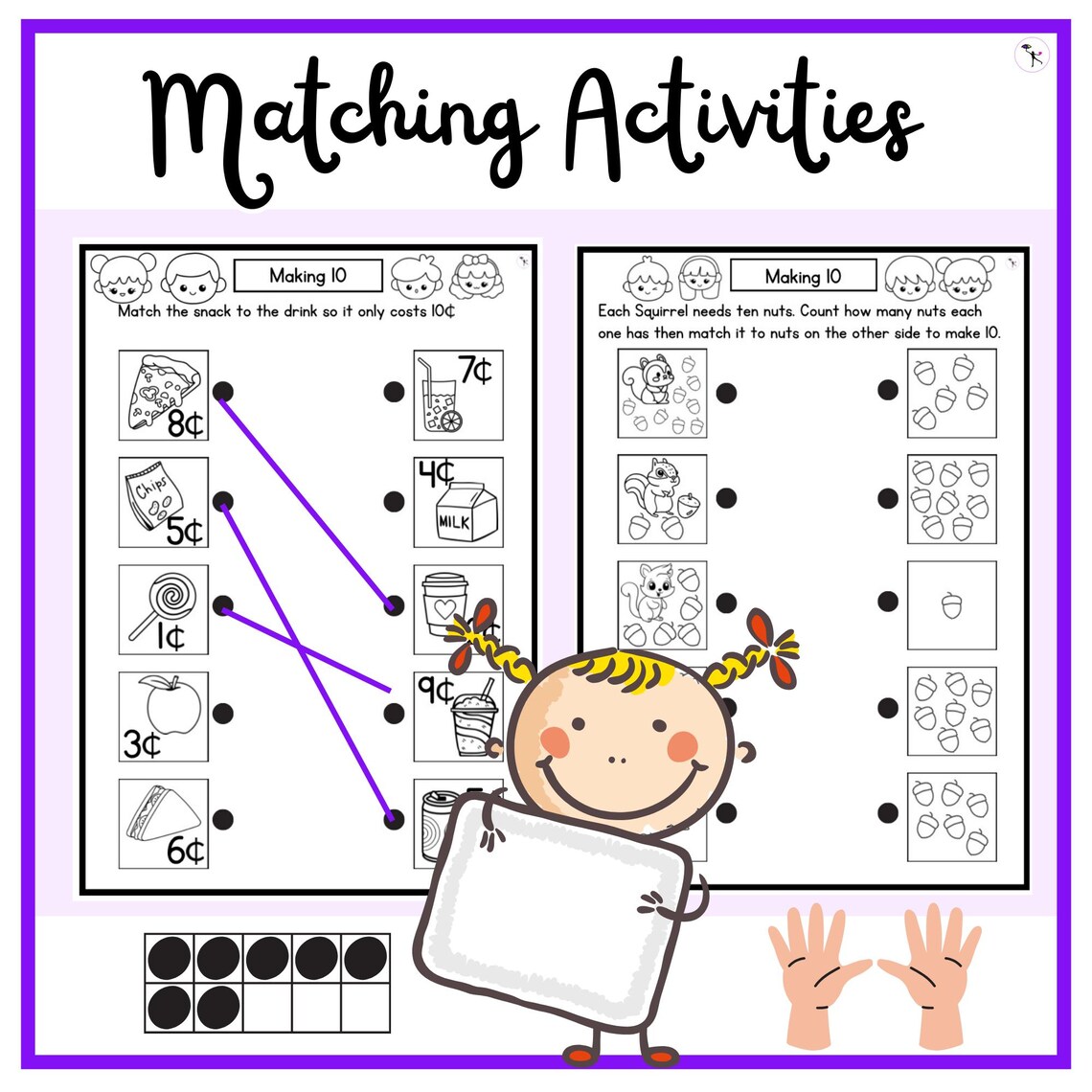 Making 10 Worksheets: Printable Worksheets Kindergarten Math Math ...