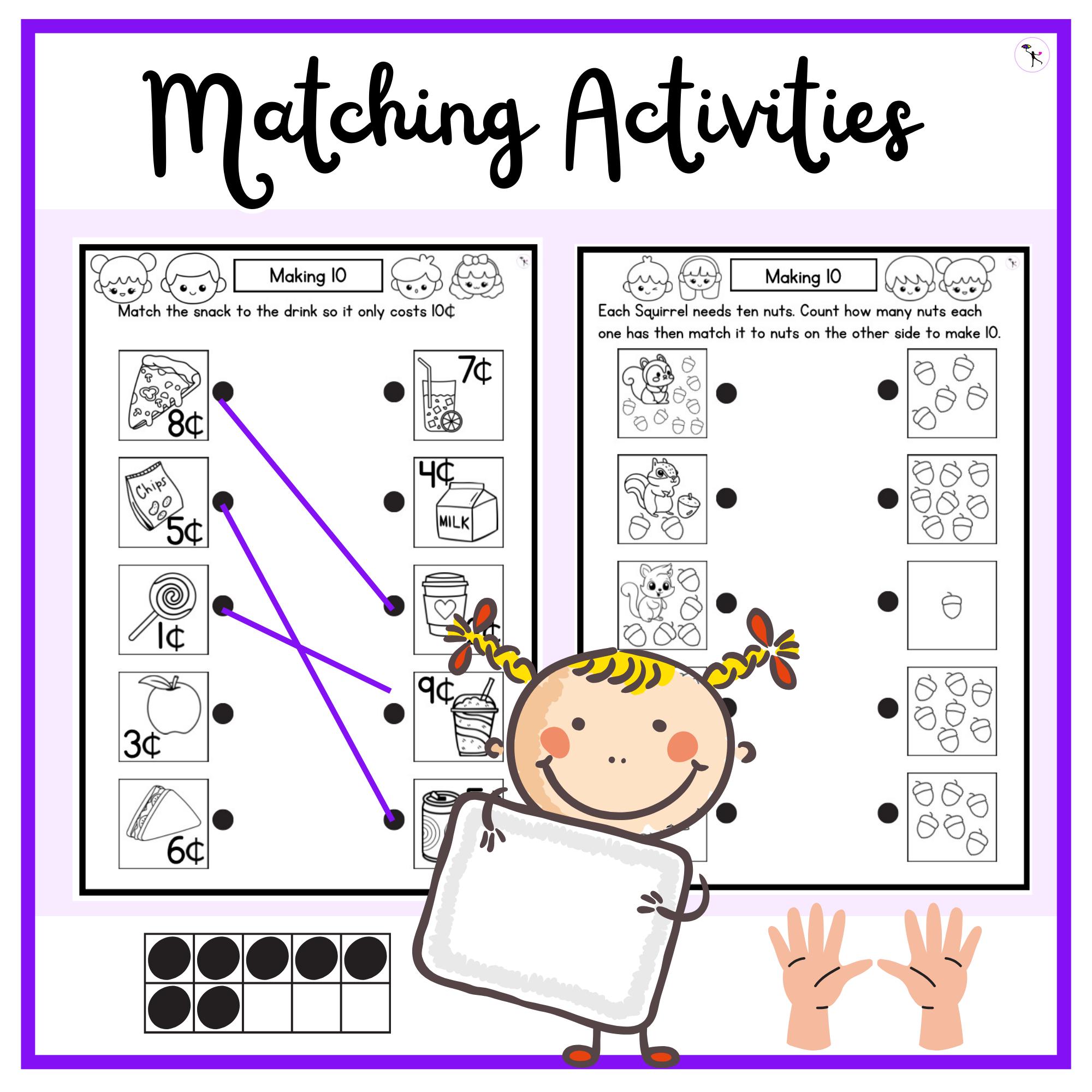 Printable Math Worksheets for Kindergarten and First Grade Learning - Etsy