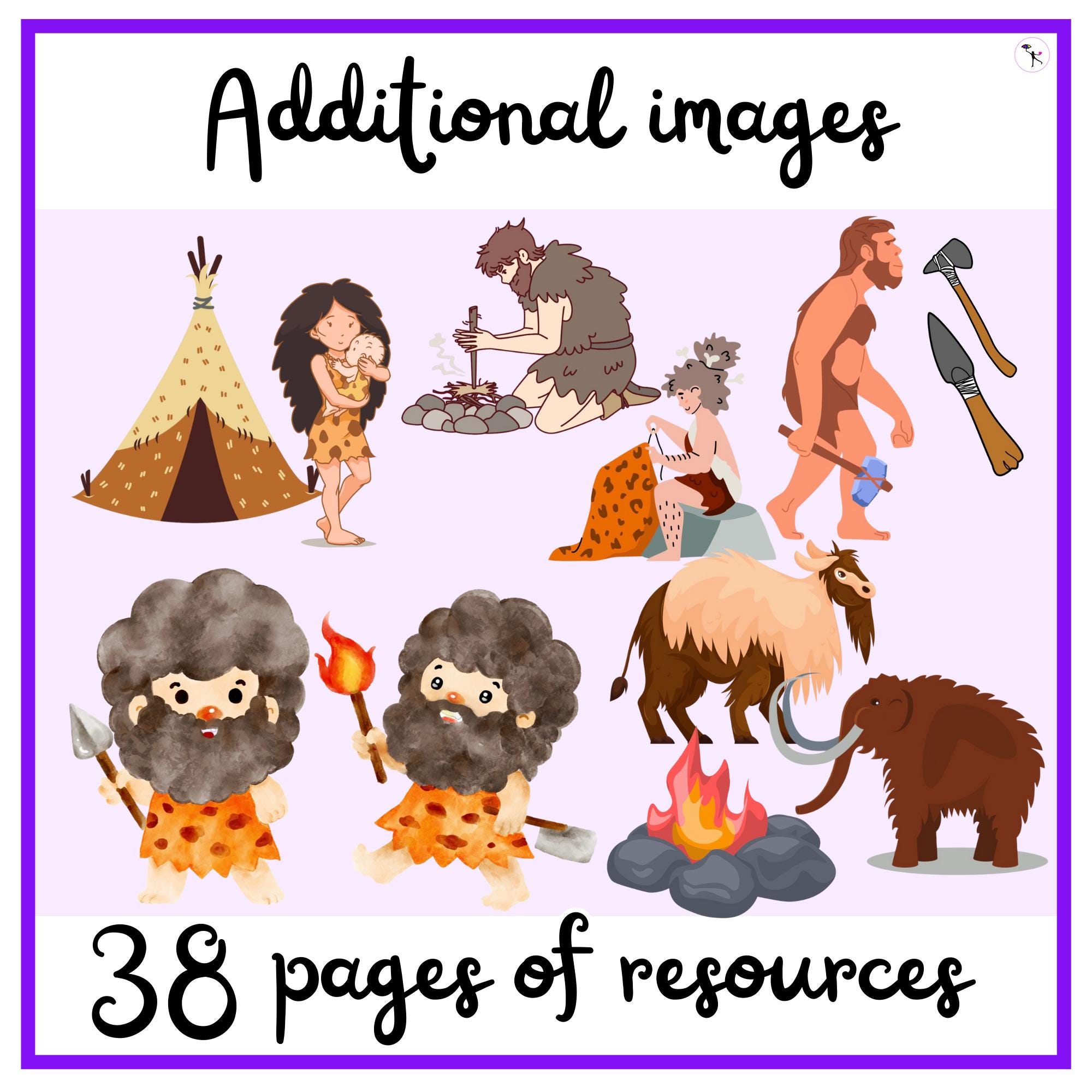 The Stone Age Vocabulary Printable Flashcards Bulletin Board ...