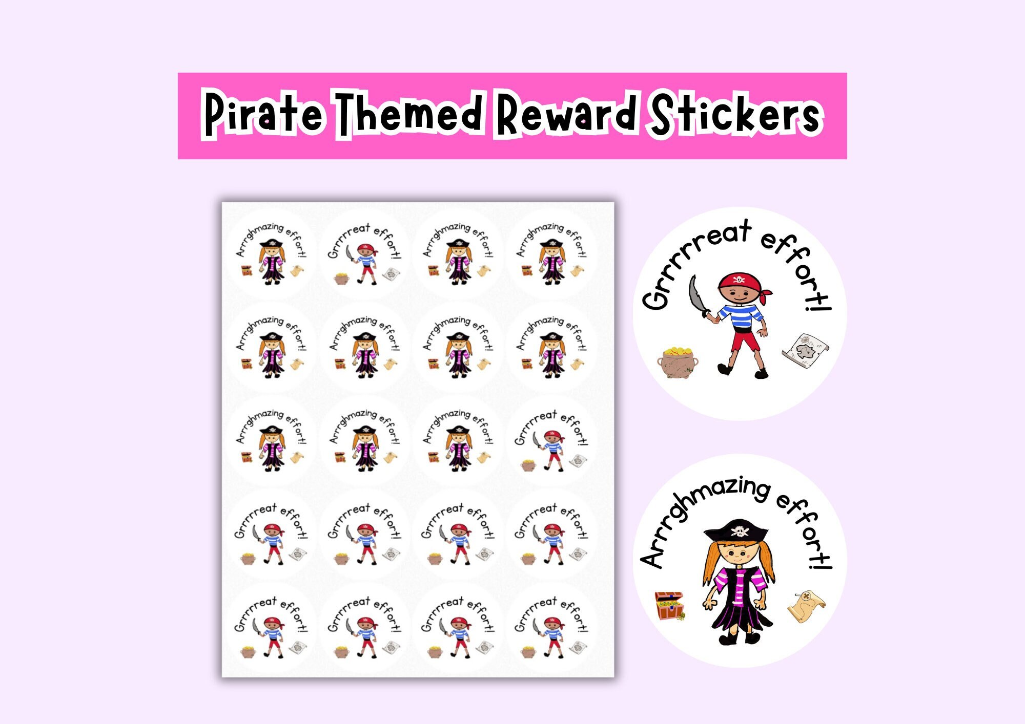 Teacher Stickers With a Pirate Theme - Etsy