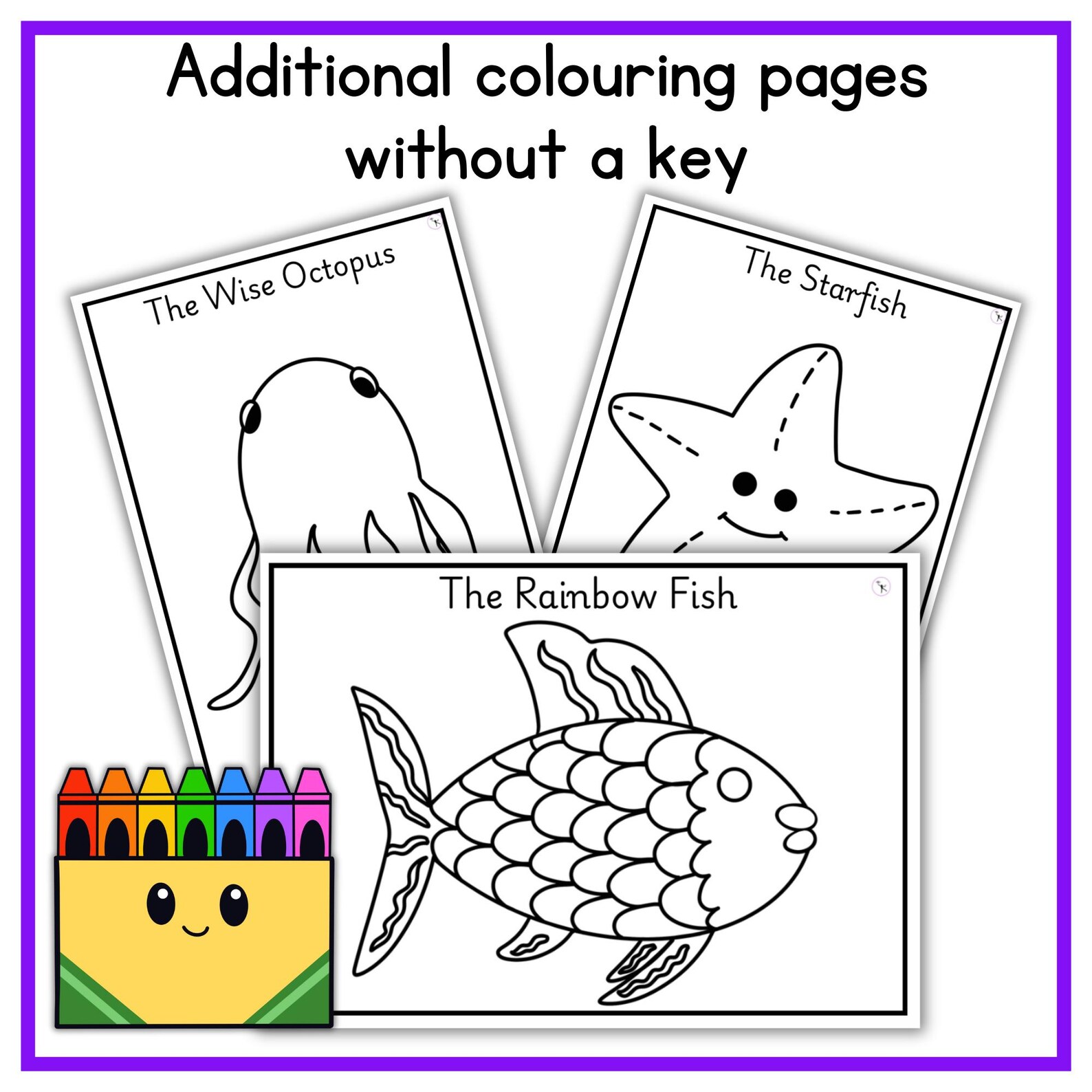 Rainbow Fish Number Coloring Page: Kindergarten and KS1 Storybook ...