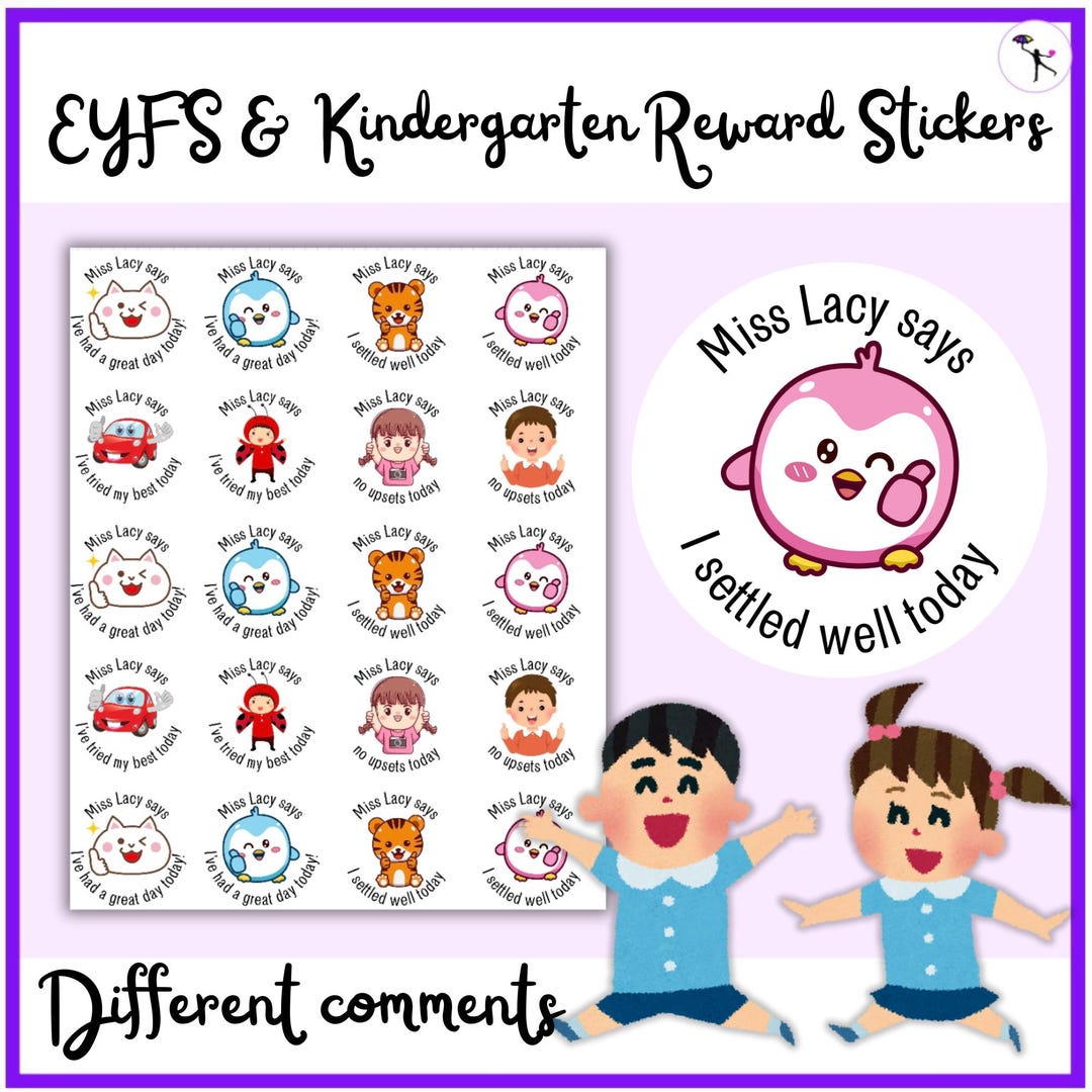 Personalized Teacher Reward Stickers for EYFS Classroom Management and ...