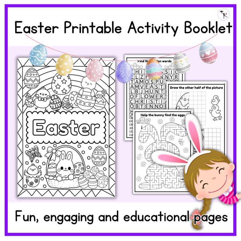 Easter Activity Booklet: Printable Puzzles, Mazes, Coloring Pages ...