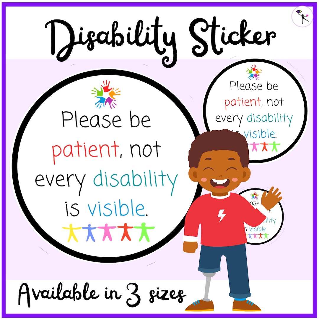 Invisible Disability Awareness Sticker - Inclusiveness Decal for ...