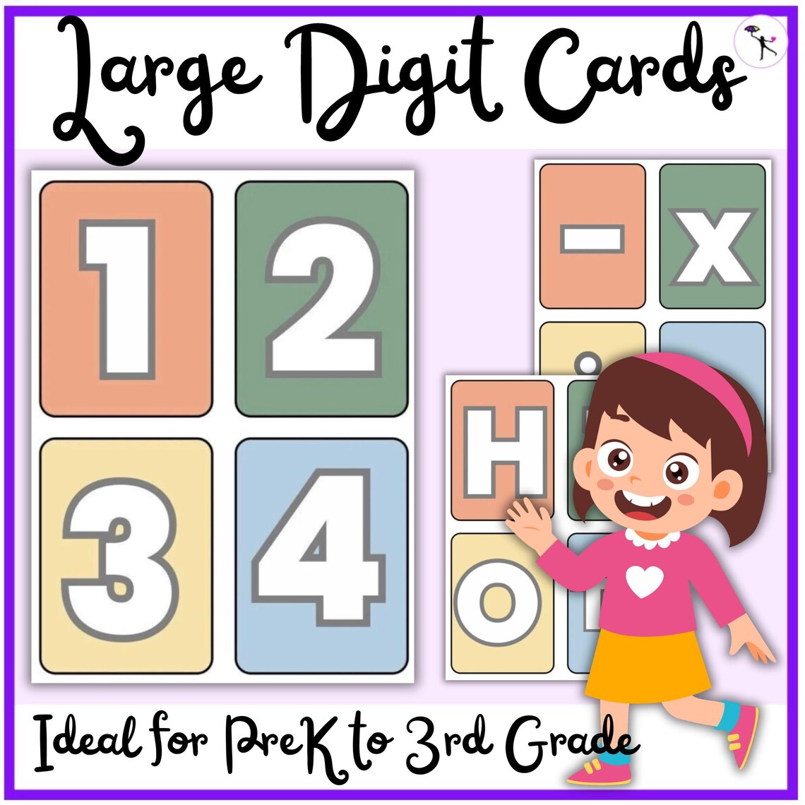 Large Printable Digit Cards for Learning and Math Activities ...