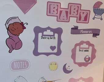 Baby Scrapbook Stickers - Etsy UK
