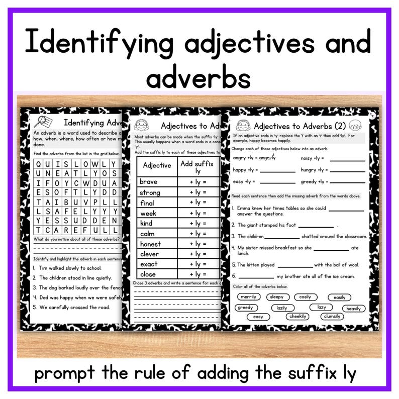 Printable Adverb Worksheets: Elementary English Grammar for Primary ...