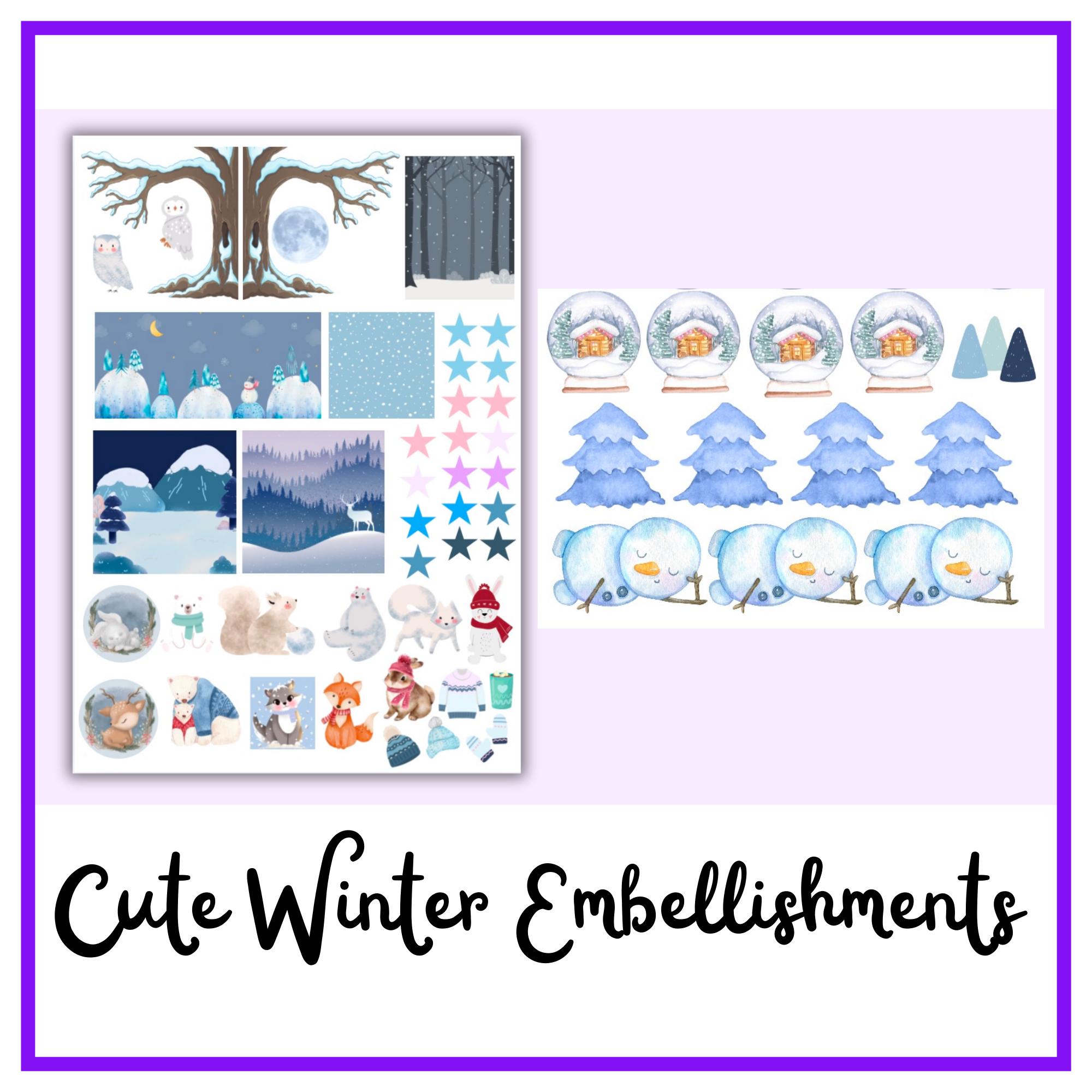 January Bullet Journal Stickers: Winter Monthly Planner & Organizer ...