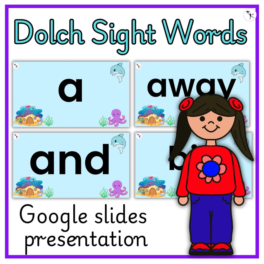 Google Slides Dolch Sight Words for Kindergarten Homeschool Reading up ...