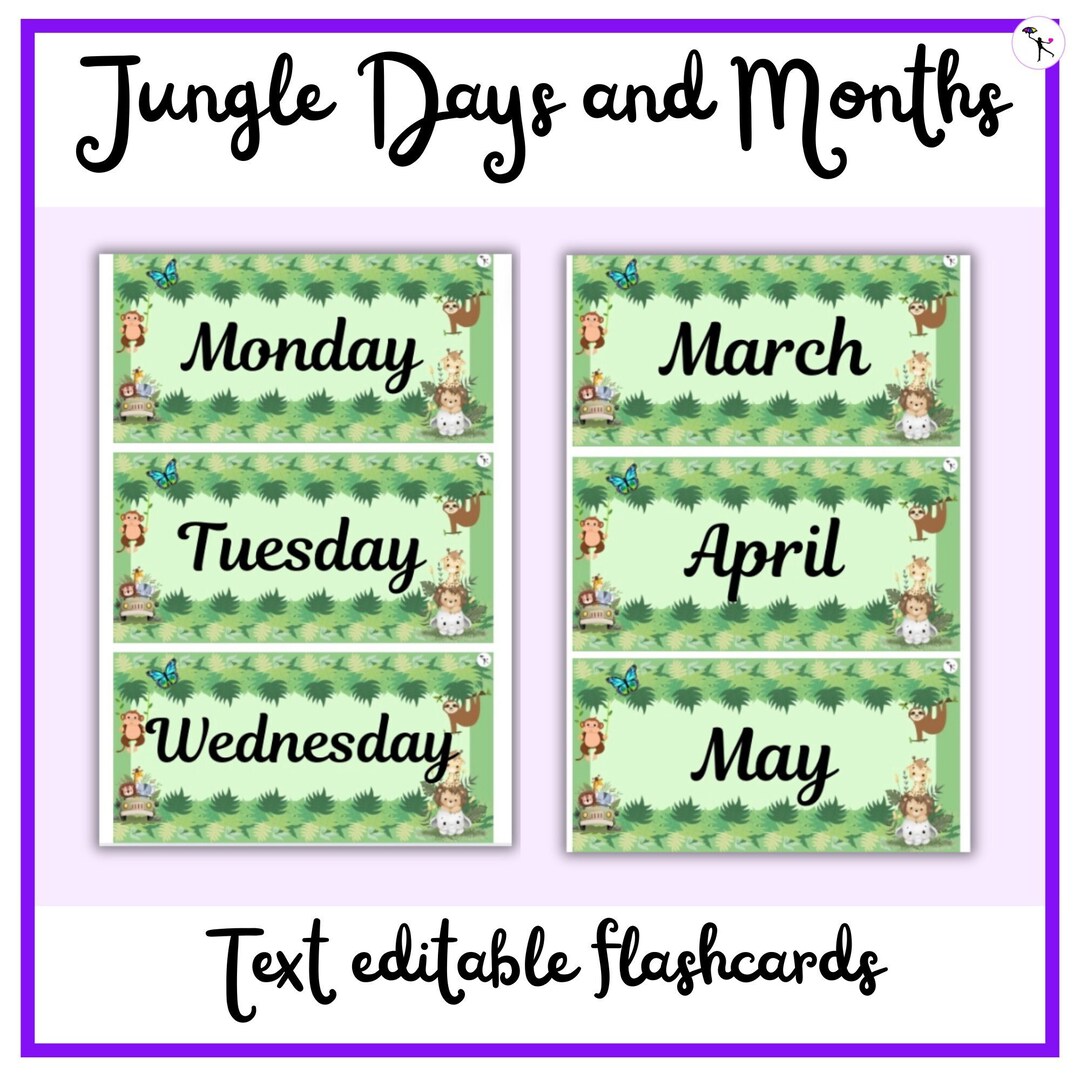 Days of the Week and Month Labels: Classroom Labels; Classroom ...