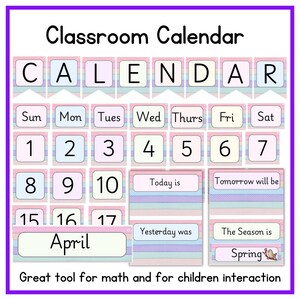 Rainbow Pastel Classroom Decor Bundle: Printable Canva Templates for ...