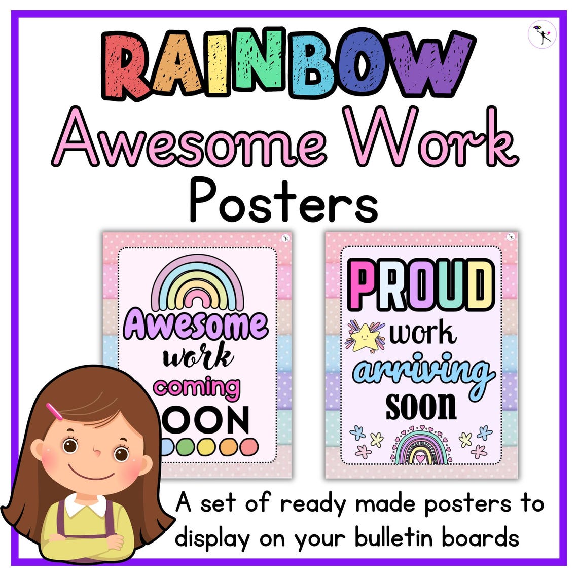 Inspiring Pastel Rainbow Classroom Posters: Motivational Bulletin Board ...