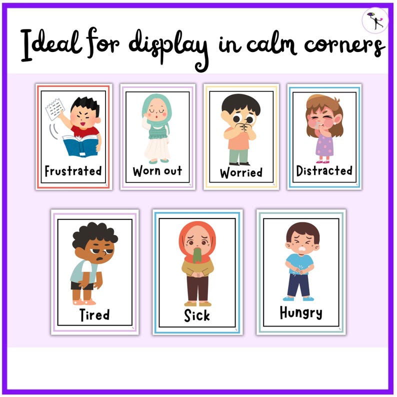 Emotions Posters for Calm Corner Classroom Decor - Printable Flashcards ...