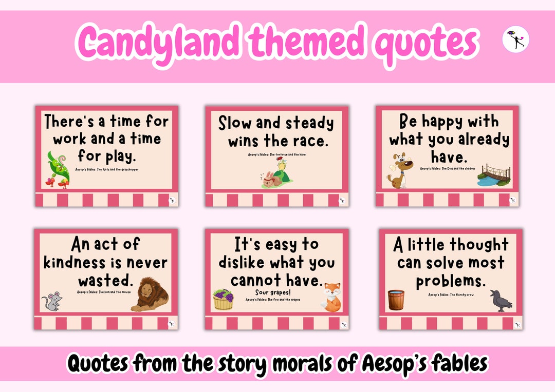 Aesops Fables: English Classroom Decor English Posters Aesop Quotes ...