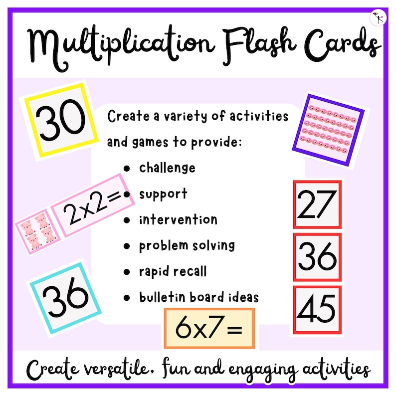 Printable Multiplication Flashcards for Kids With Math Times Tables ...