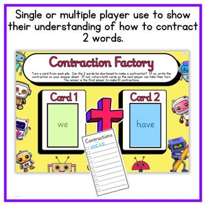 Printable Contraction Games for Elementary: Engaging Practice for ...