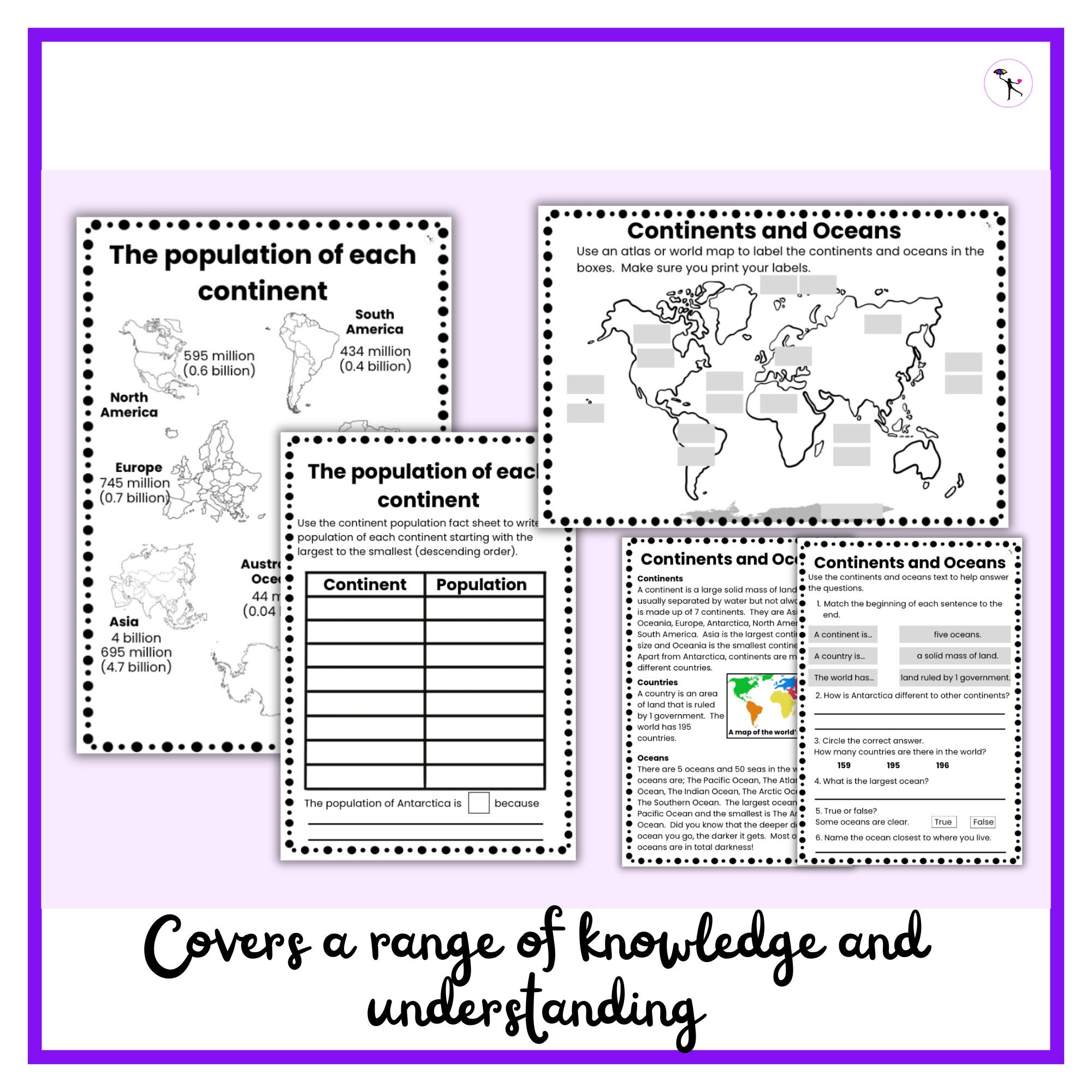 Interactive Geography Worksheets for Elementary Social Studies - Etsy