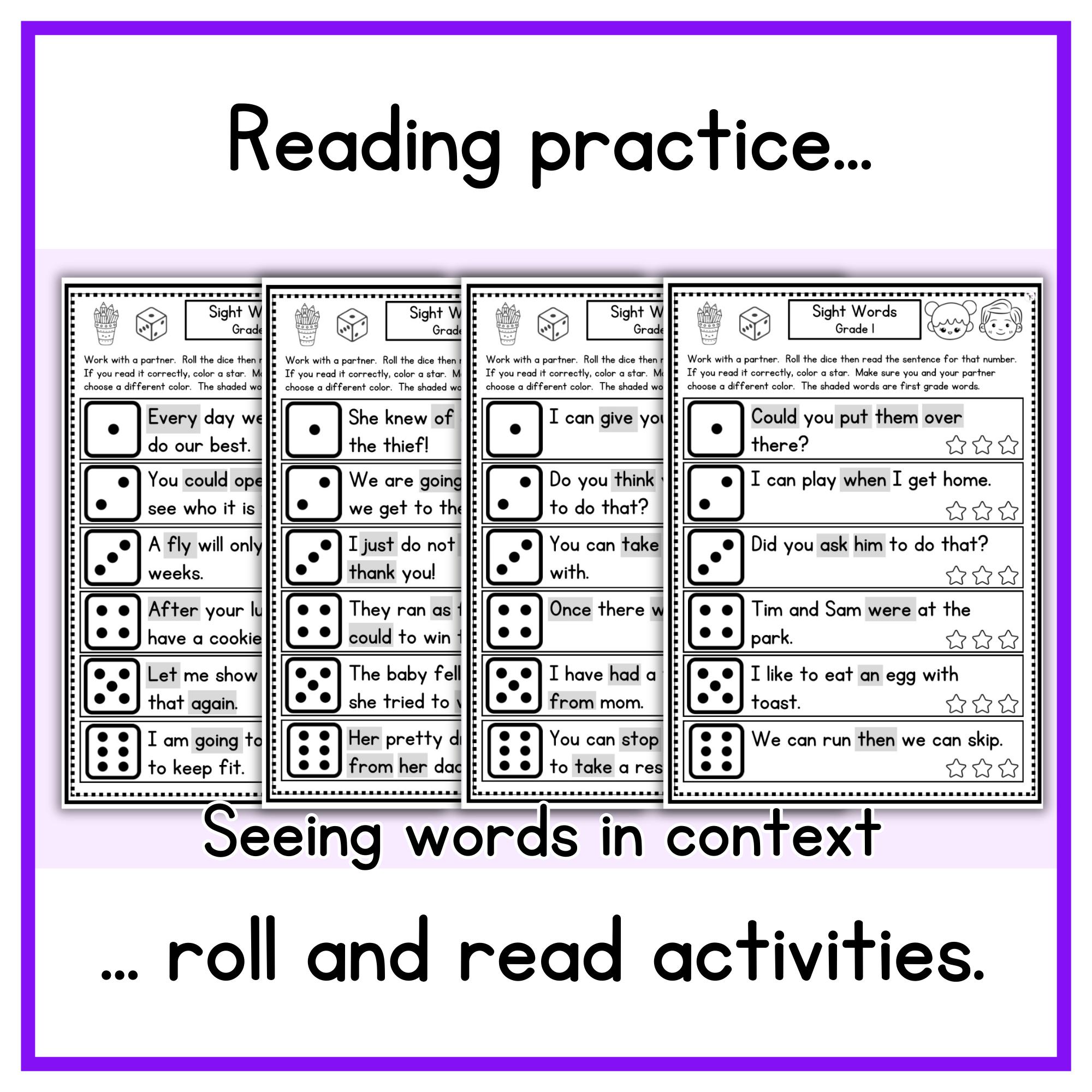 First Grade Sight Words Worksheets: Engaging Early Literacy Activities ...