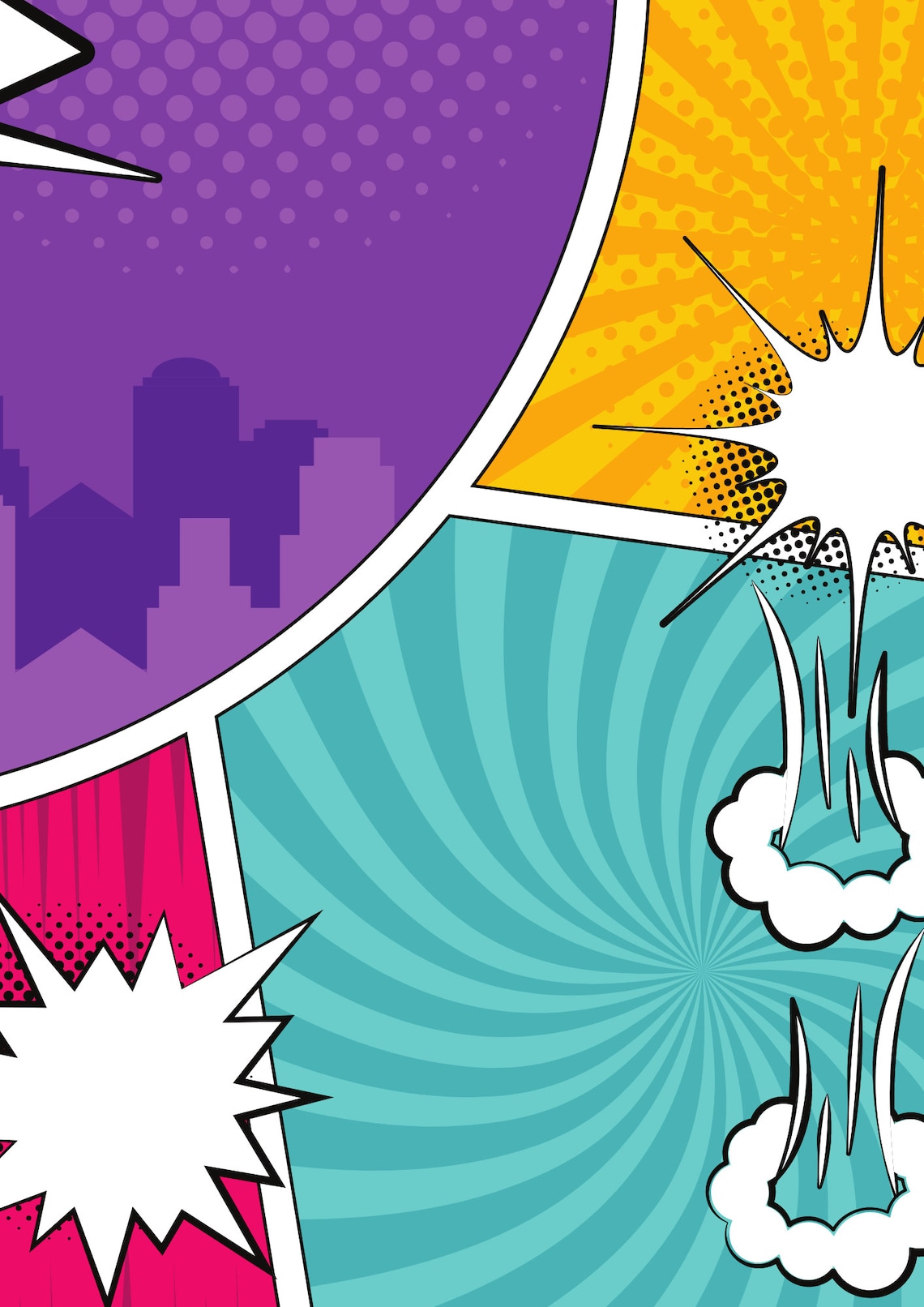 Comic Background: Superhero Background Comic Book Display Digital Paper ...