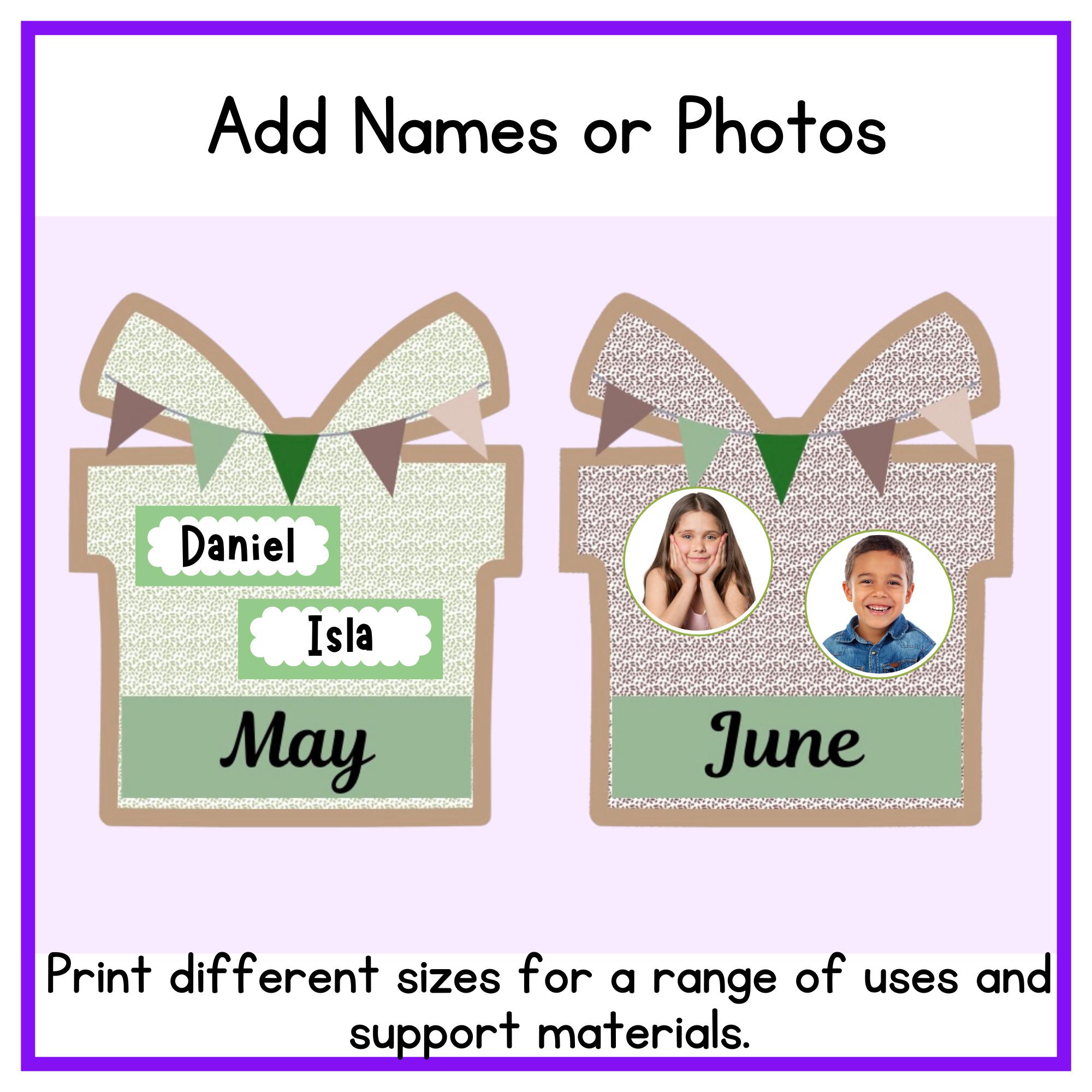 Elementary Classroom Birthday Bulletin Board Display: Printable Decor ...