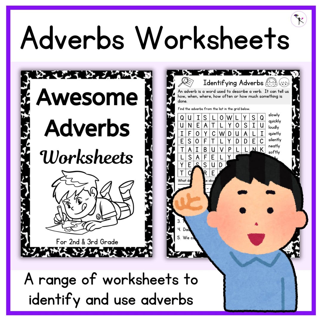 Printable Adverb Worksheets: Elementary English Grammar for Primary ...