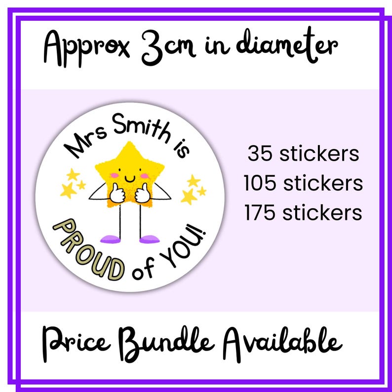 Teacher Reward Stickers for Student Motivation and Praise - Etsy