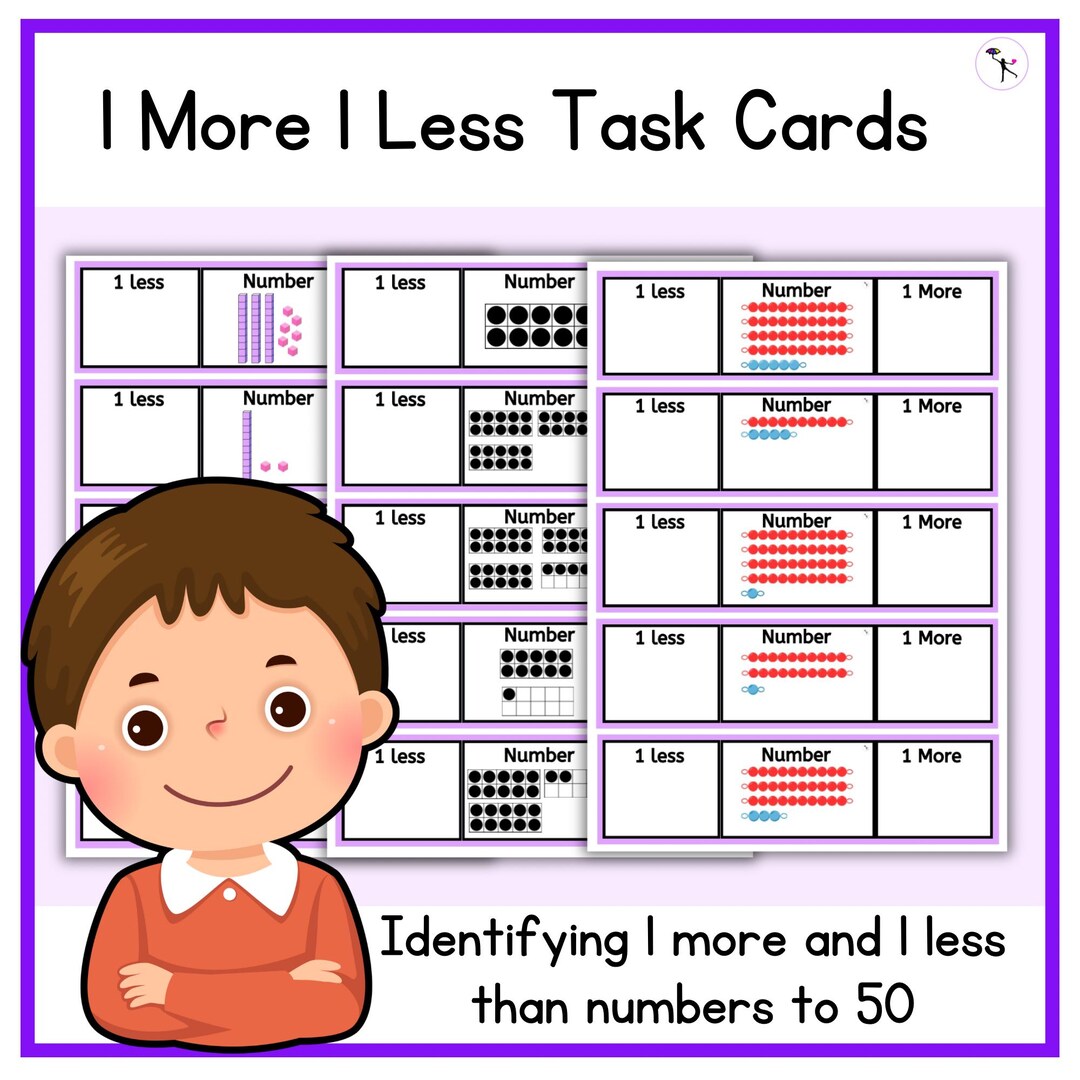 Elementary Math Activity Cards: Number Comparison 1-50 | Counting ...