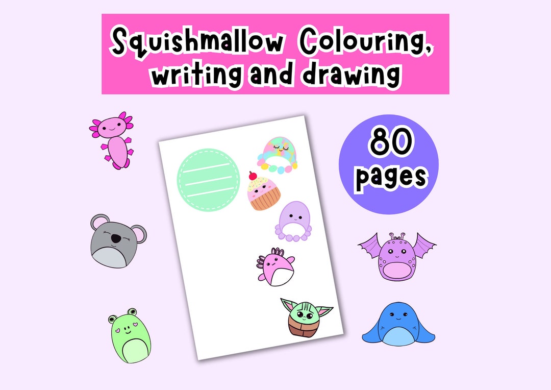 Squishmallow: Squishmallow Colouring Pages Kids Activity Book ...