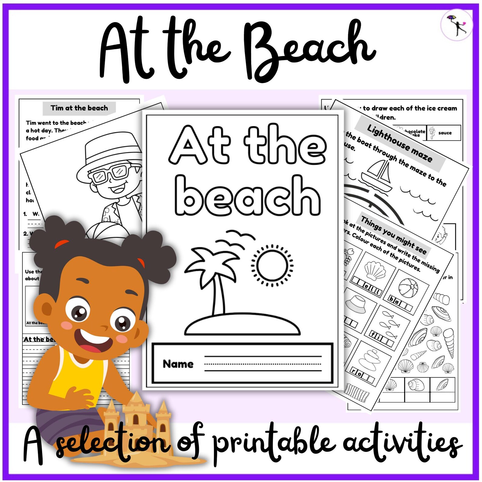 Beach Printable Activities: Beach Scavenger Hunt; Summer Colouring ...
