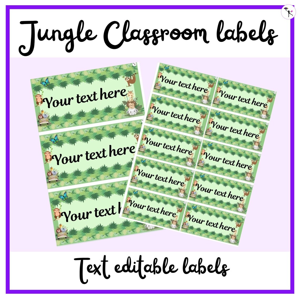 Jungle Themed Classroom Labels: Printable Labels; Classroom Labels ...
