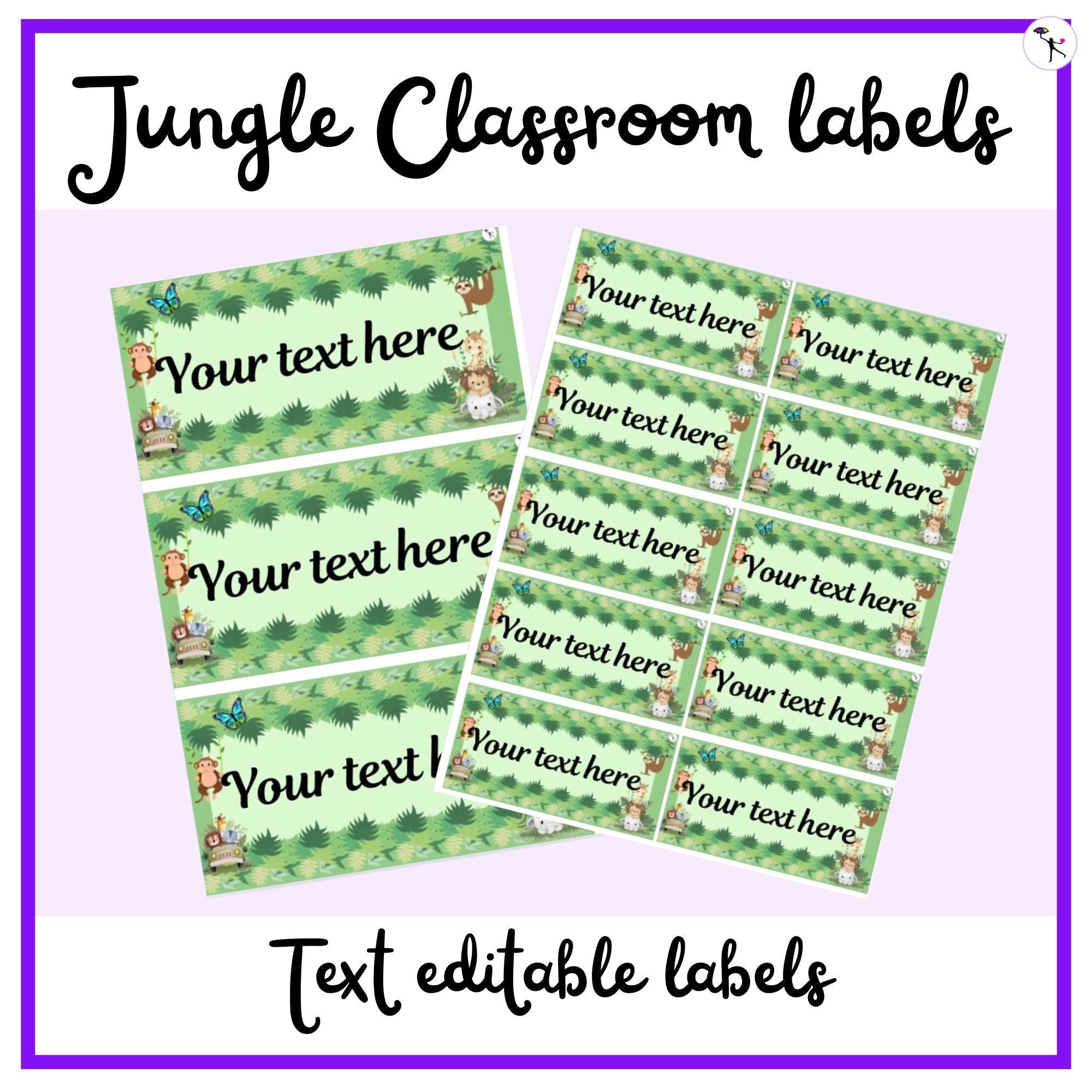 Jungle Themed Classroom Labels: Printable Labels; Classroom Labels ...