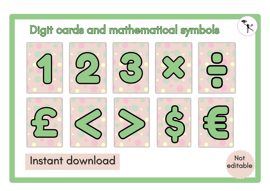 Large Digit Cards: Elementary Classroom; Printable Flashcards; Learning ...