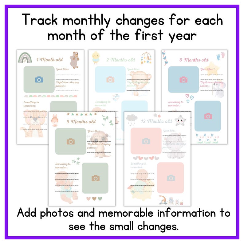 Printable Baby Memory Book:a Newborn Keepsake for Parents to Cherish ...